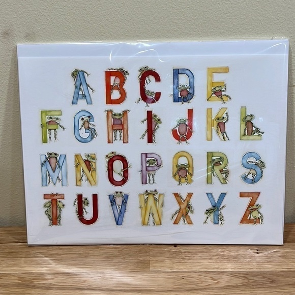 Source Unknown | Art | Childrens Colorful Alphabet With Frogs Art Print ...